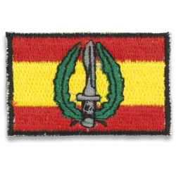 Bandera España bordada con logo MOE - Aceros de Hispania